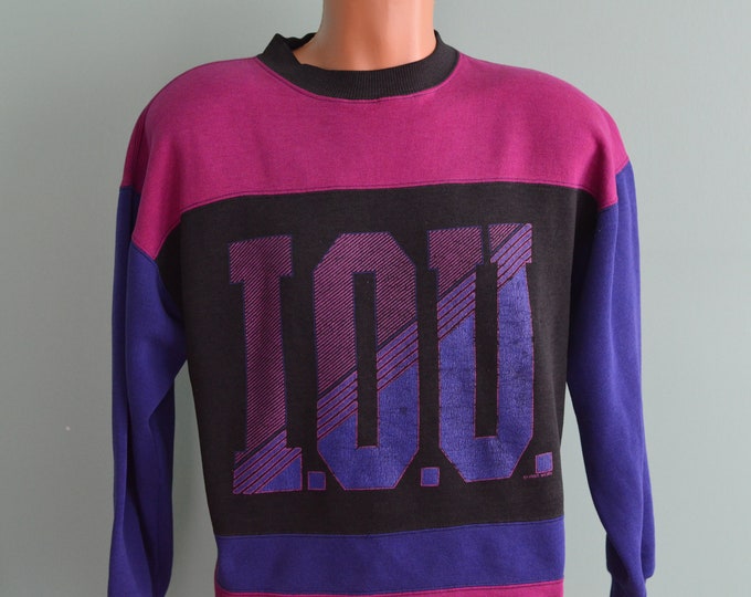 Vintage 90's I.O.U American Green Sweatshirt Xlarge IOU Authentic ...