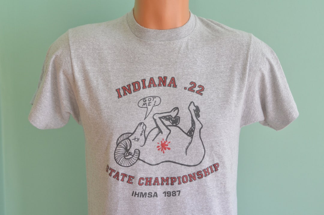 Vintage 80s T-shirt IHMSA Int'l Handgun Metallic Silhouette Association ...