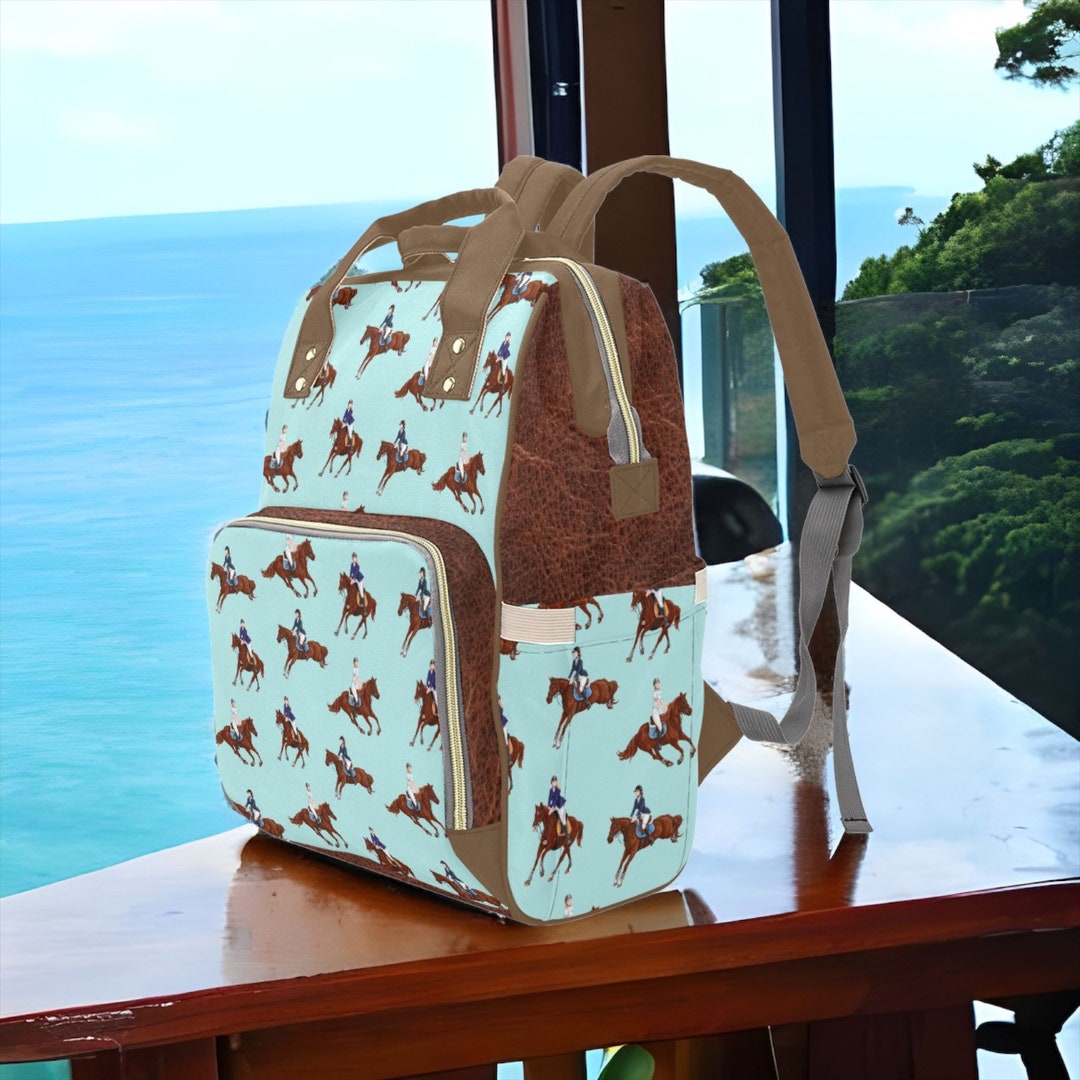 EQUINE HORSE EVENTING Backpack/diaper Bag With 12 Roomy - Etsy