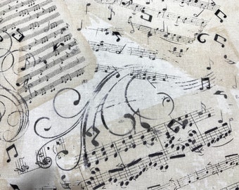 Sheet Music Fabric | Etsy