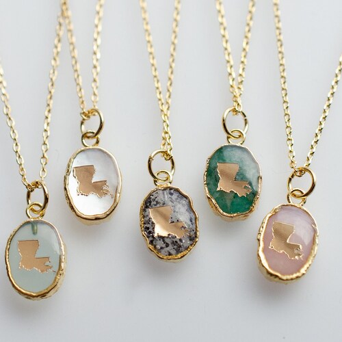 Louisiana Necklace New Orleans Necklace State Jewelry - Etsy