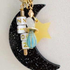 Personalized Celestial Keychain, Glitter Zodiac Keychain, Custom Name ...