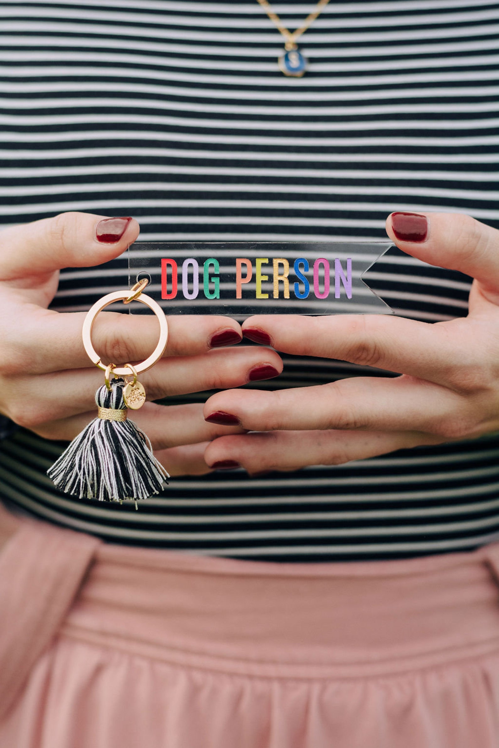 Personalized Name Keychain, Custom Name Tag, Colorful Tassel Keychain ...