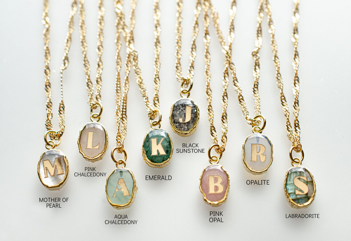 Small Gold Initial Necklace Custom Initial Necklace Small - Etsy