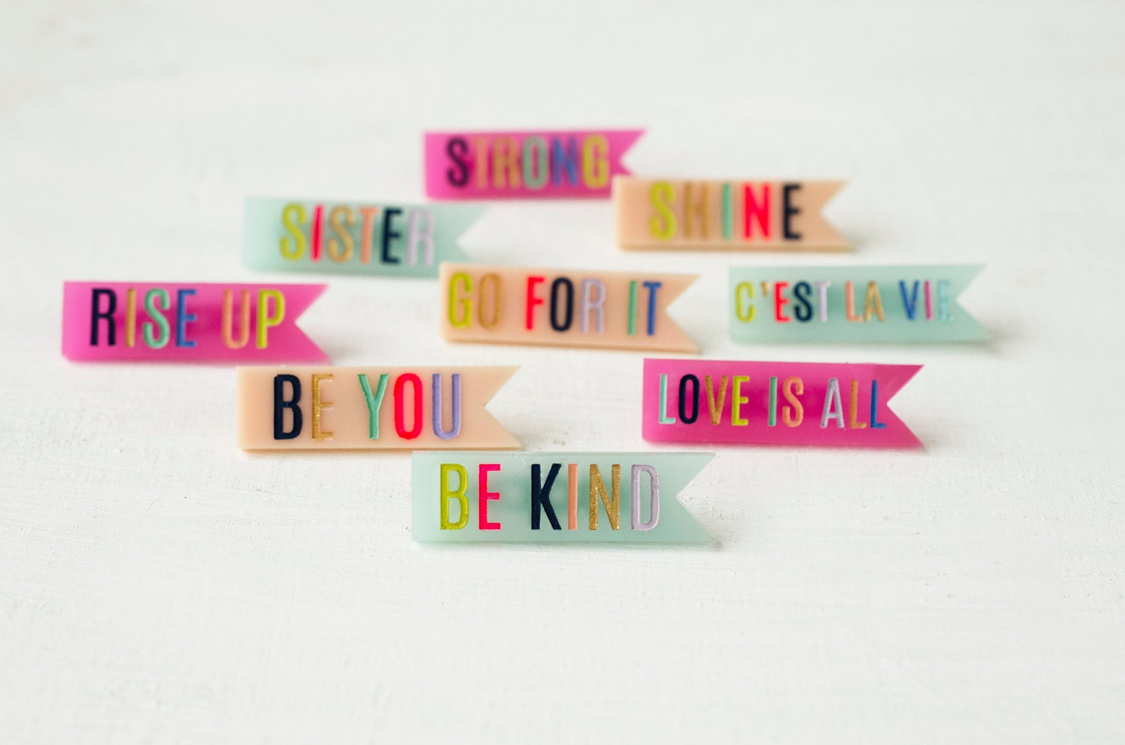 Custom Name or Word Pin, Colorful Pin, Be Kind Pin, Brooch ...