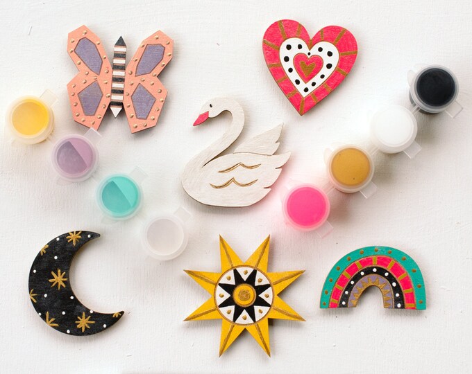 DIY Kit Paint Your Own Magnet Kit, Craft Kit, Party Kit, Stay at Home ...