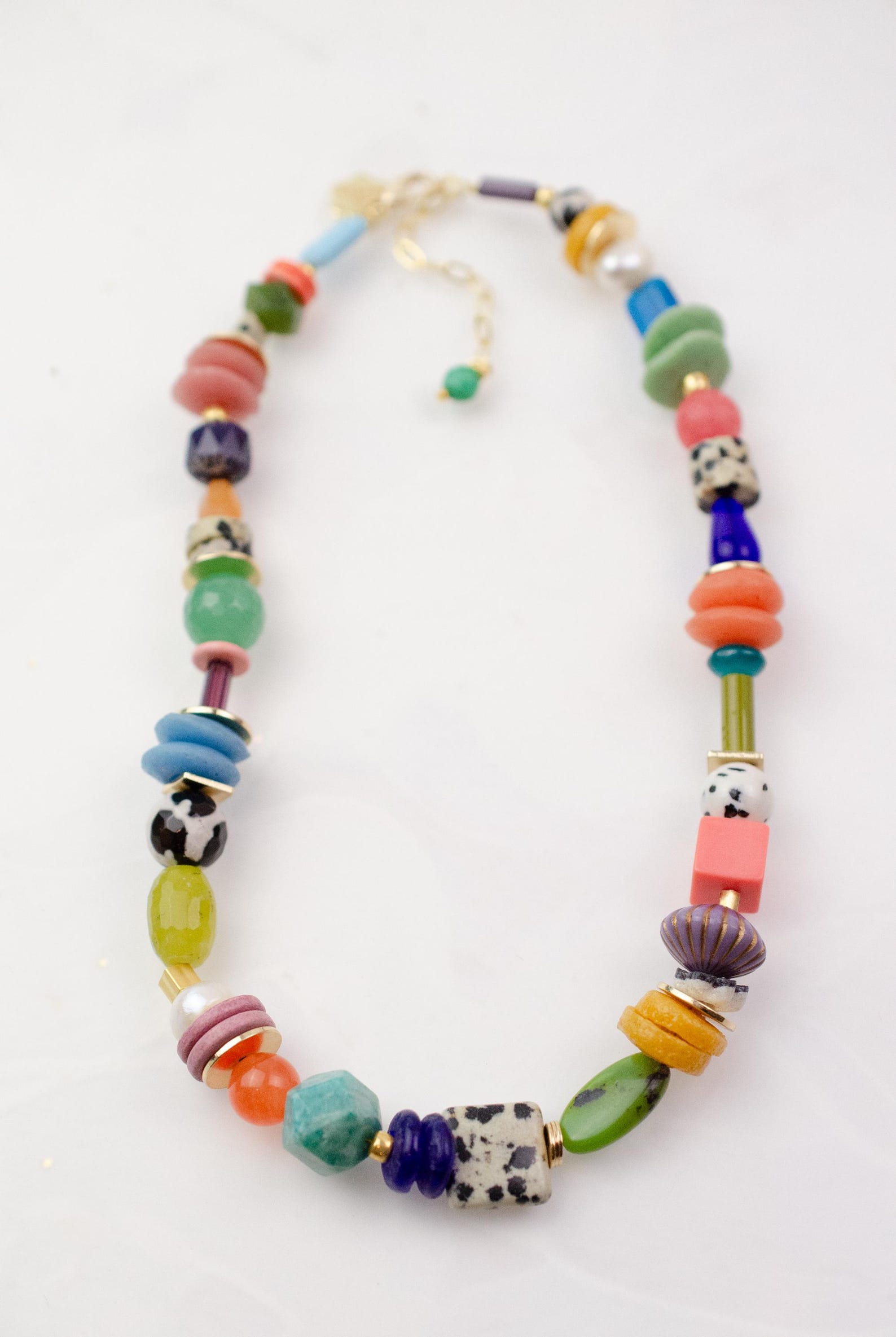 Bright Beaded Jewelry, Handmade Statement Jewelry, Multicolor Gemstone ...