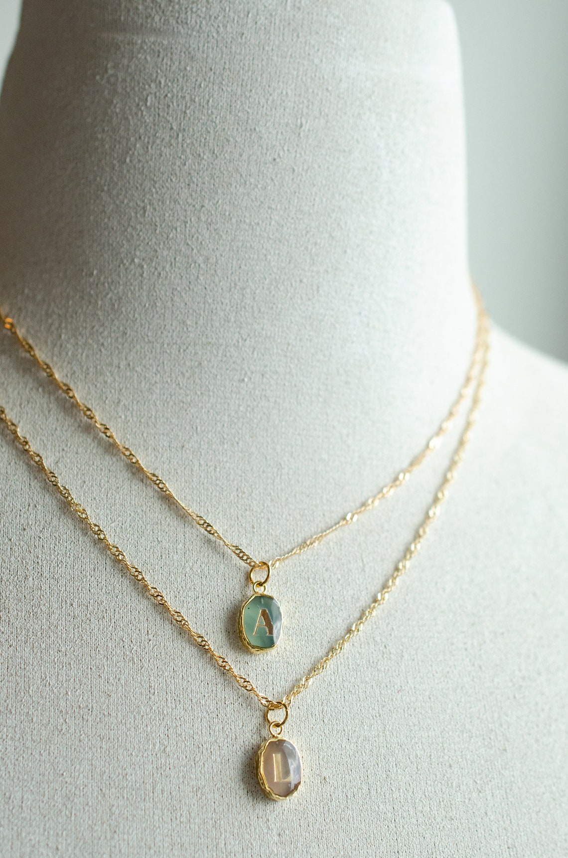 Small Gold Initial Necklace Custom Initial Necklace Small - Etsy