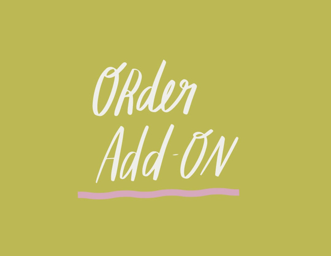 Order Add-on - Etsy