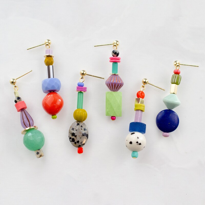Beaded Dangle Earrings - Etsy