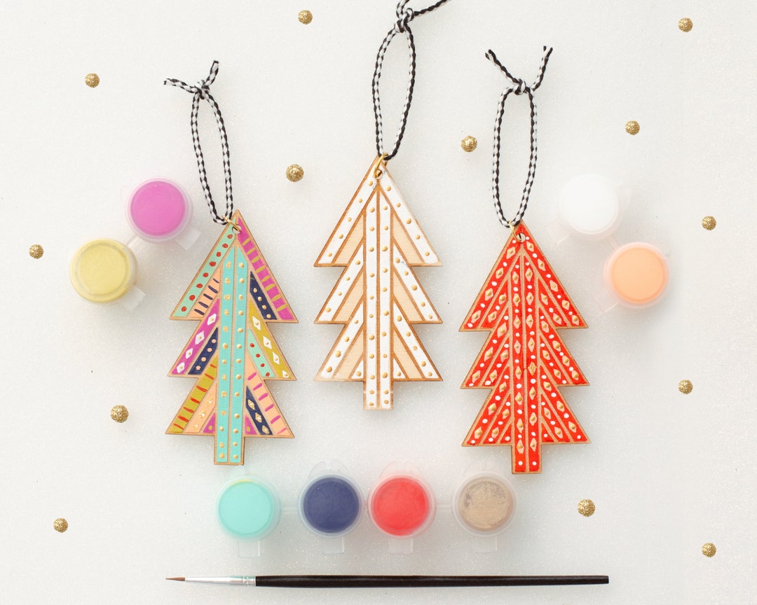 Diy Ornament Kit, Holiday Decor Painting Kit, Christmas Ornament Kit ...