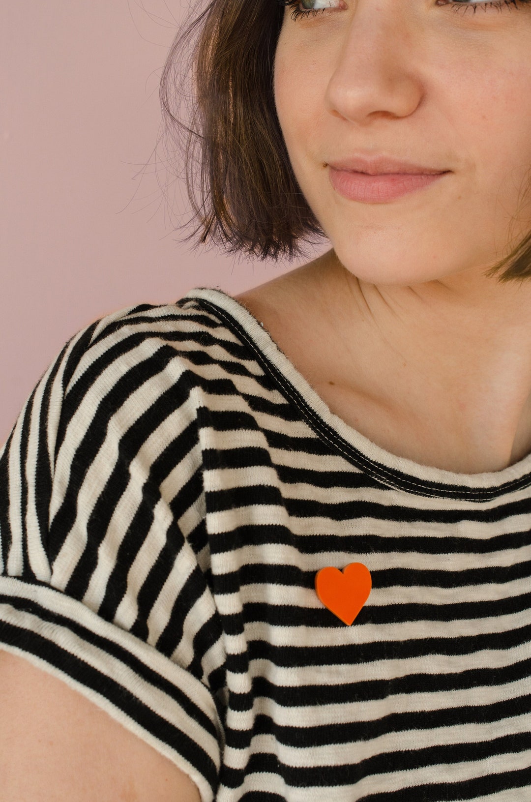 Heart Pin, Custom Red Heart, Bridesmaid Gift, Gift for Her, Acrylic Pin ...