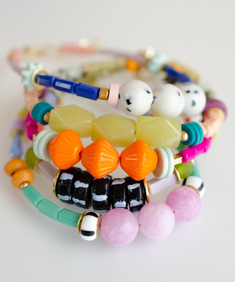 Colorful Beaded Bracelet Adjustable Friendship Bracelets - Etsy