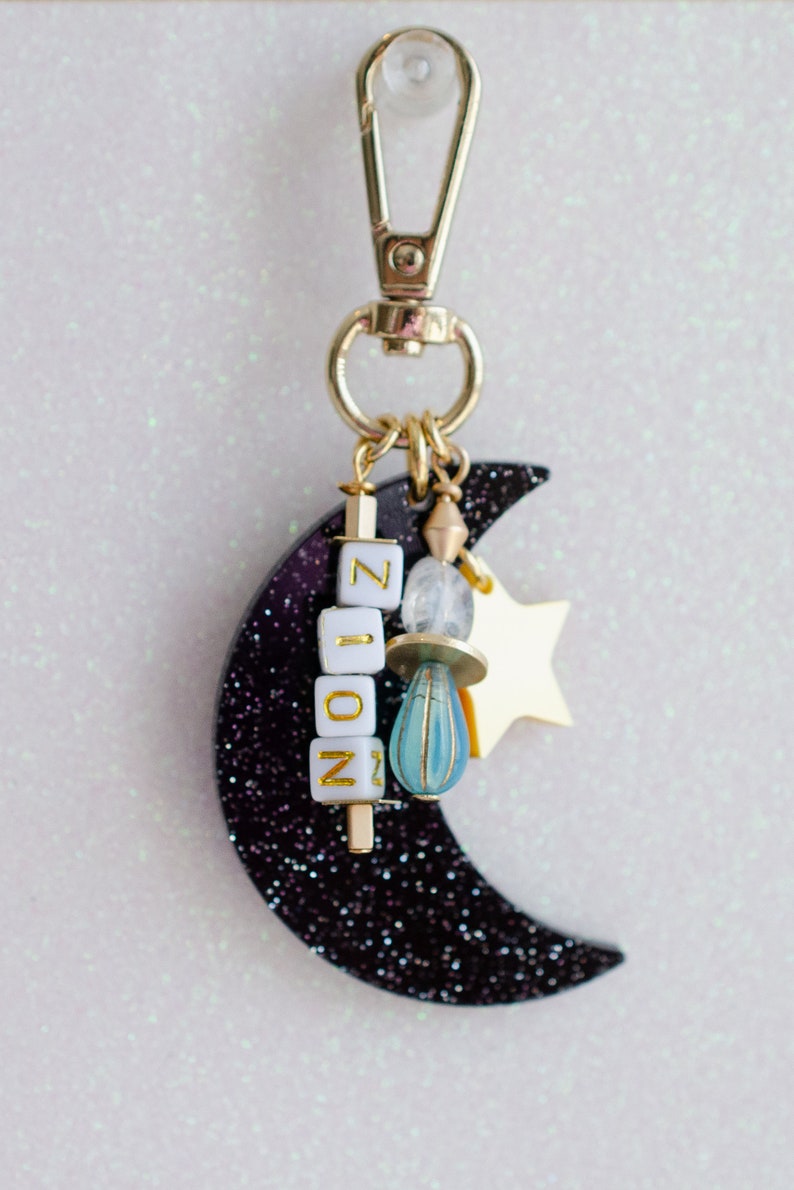 Personalized Celestial Keychain Glitter Zodiac Keychain - Etsy