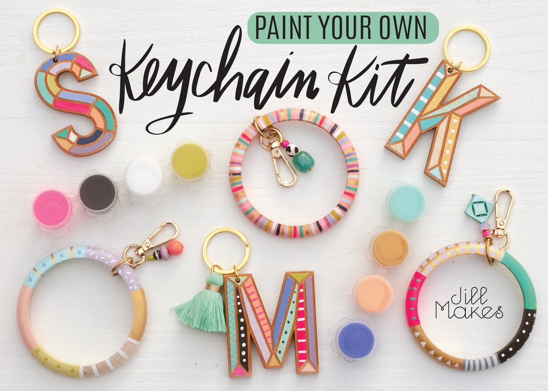 DIY Keychain Painting Kit, Craft Kit, DIY Kit, Jewelry Kit ...