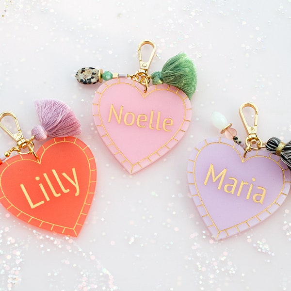 Heart Keychain - Etsy