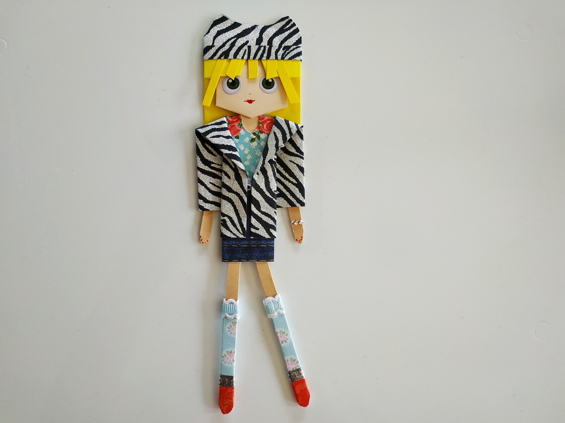 Bookmarks for women Origami Paper doll Unique Magnet | Etsy