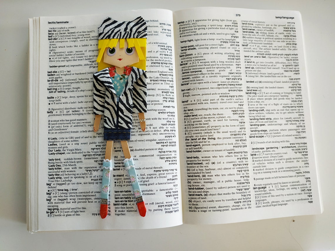 Bookmarks for women Origami Paper doll Unique Magnet | Etsy