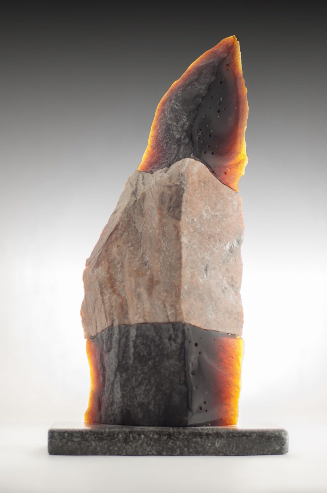 Amber Spire - Cast Glass Sculpture - Etsy