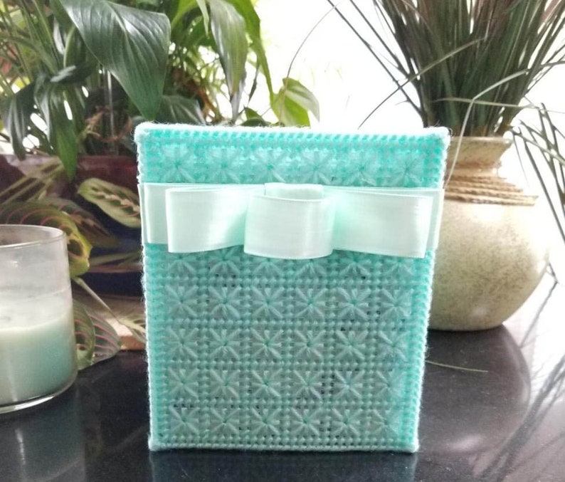 Smyrna Mint Green Cross Tissue Topper/tissue Box Cover | Etsy