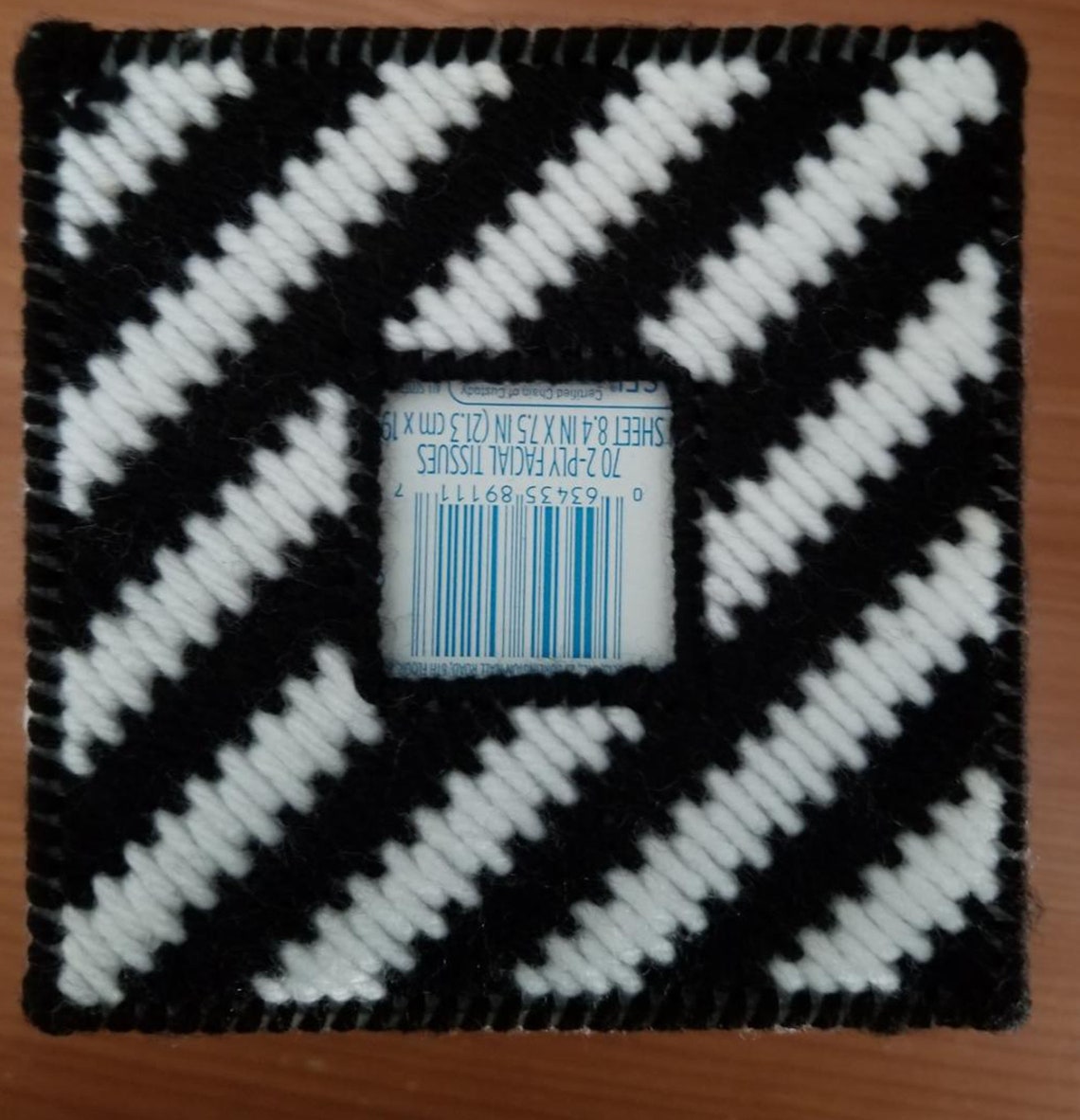 Diagonal Black and White Tissue Topper/tissue Box Cover - Etsy