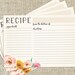 Share a Recipe Card Insert Digital File Printable - Etsy