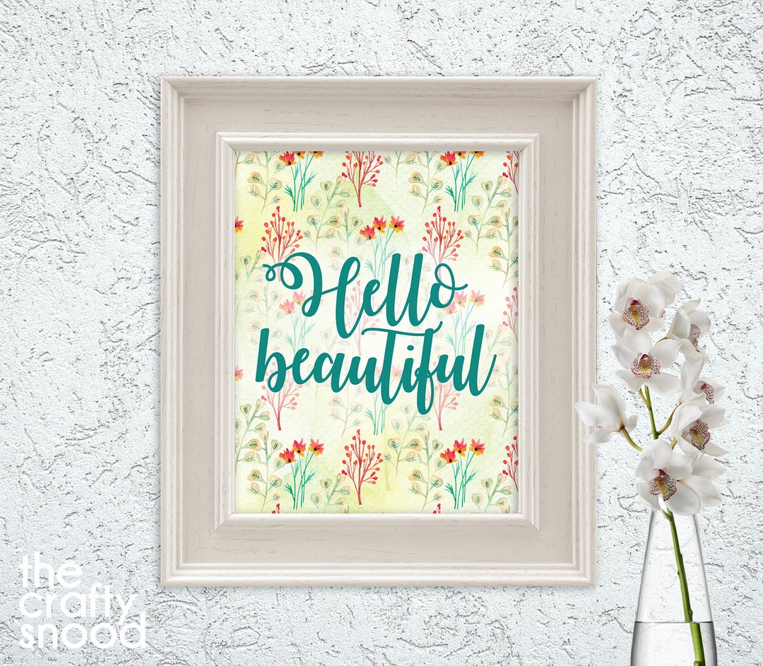 Hello Beautiful - Printable - Etsy