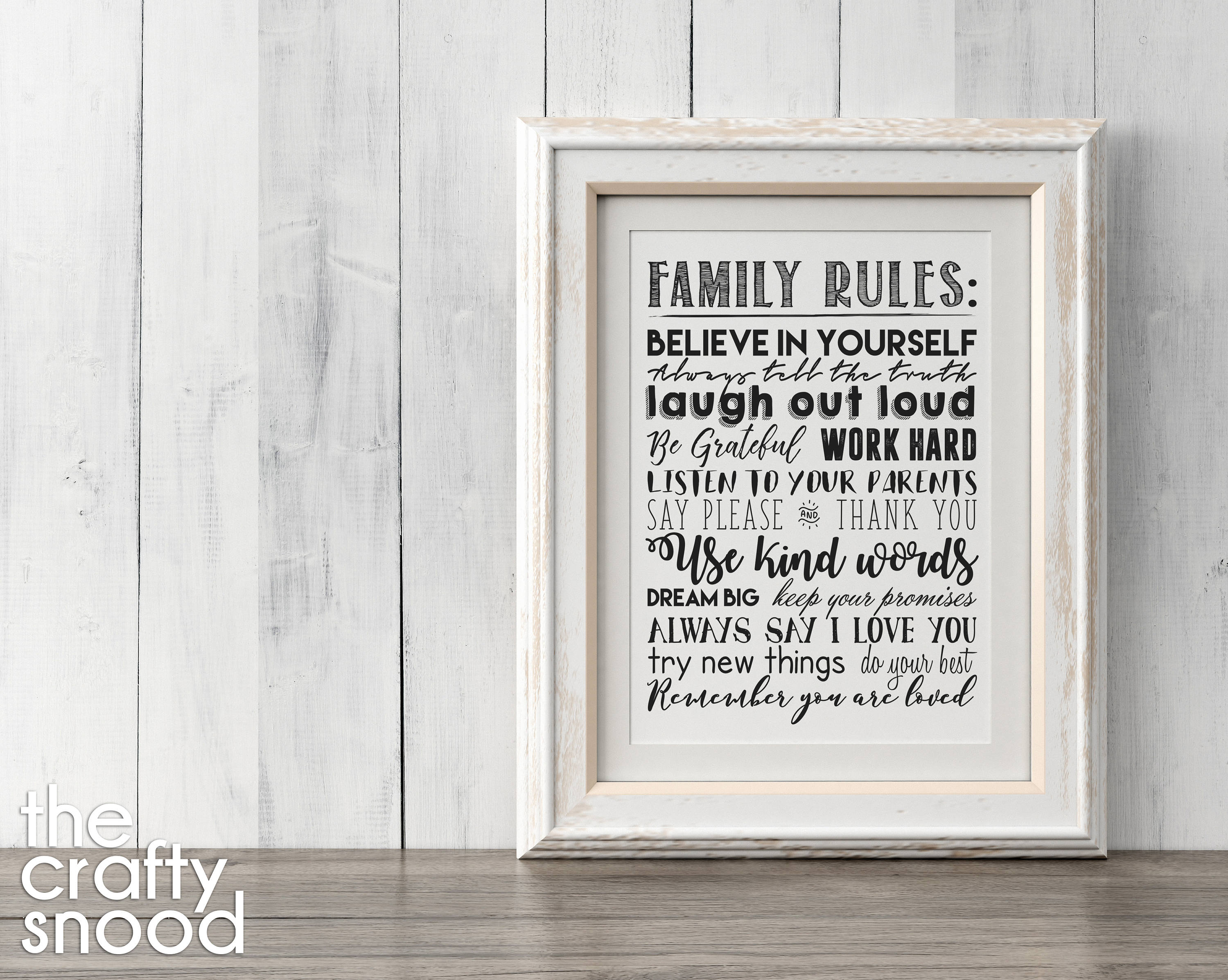 Family Rules Printable Instant Download | Etsy
