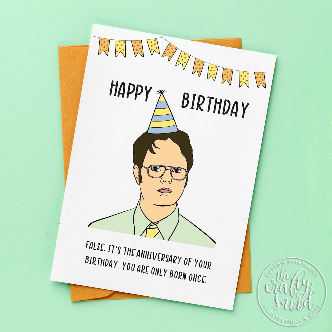 Funny Dwight Birthday Card/the Office Card/dwight the Office/printable ...