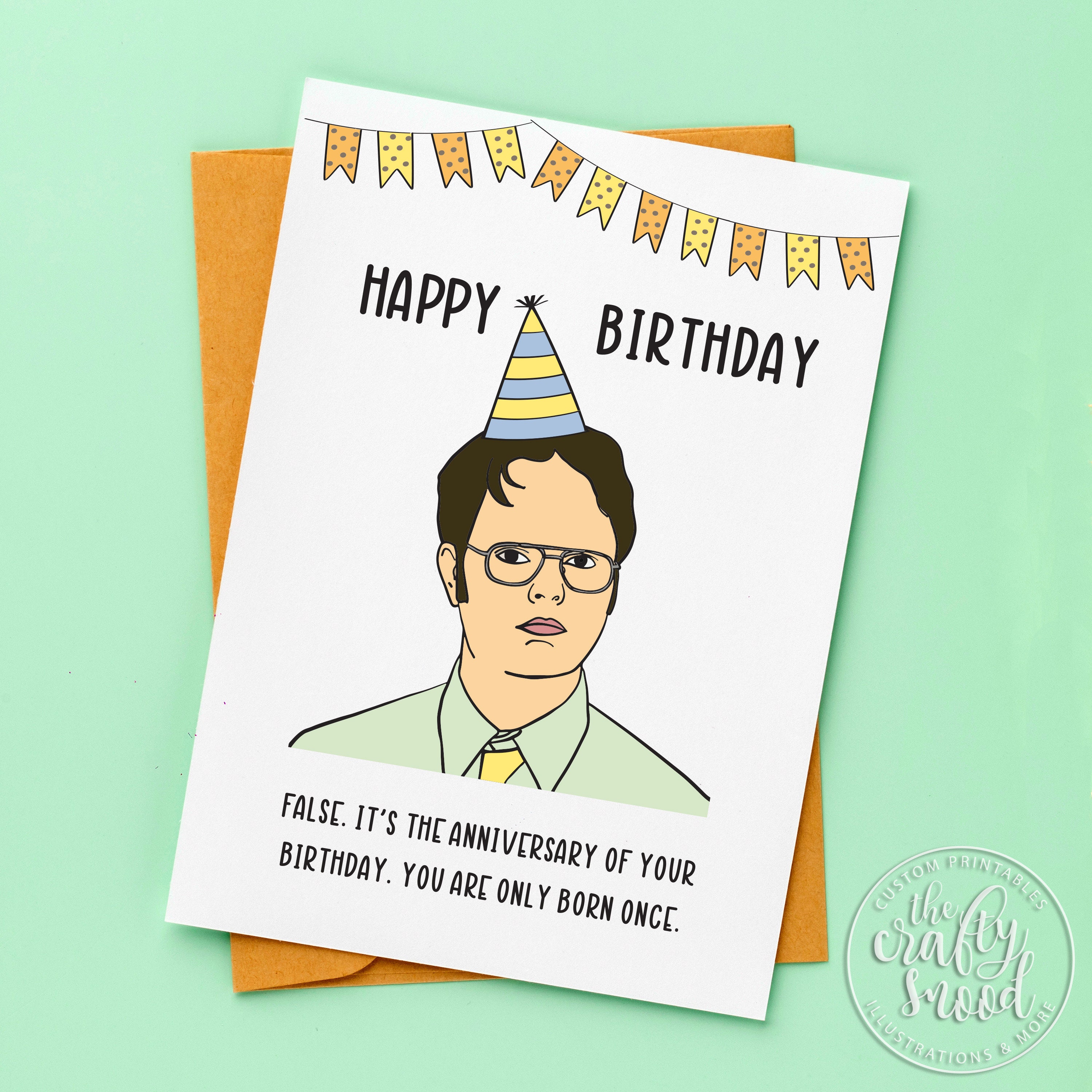 Funny Dwight Birthday Card/the Office Card/dwight the Office/printable ...