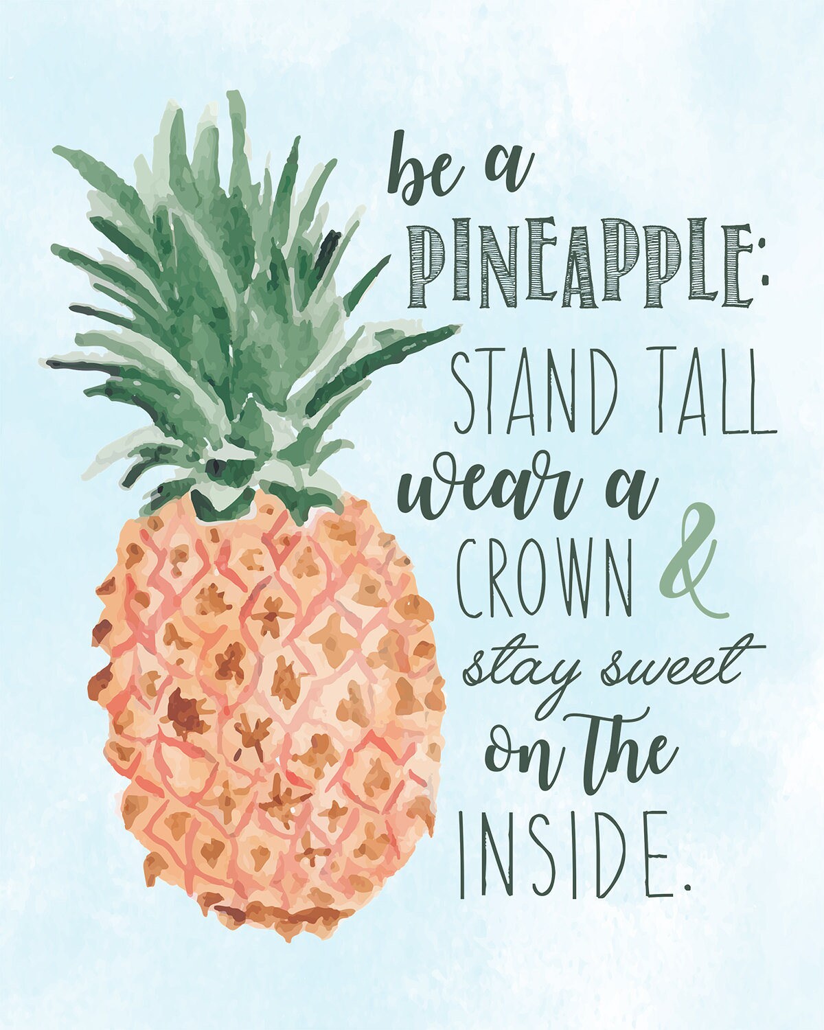 Be a Pineapple Printable | Etsy