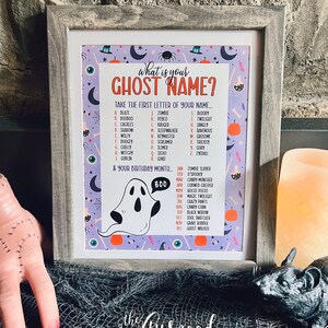 What is Your Ghost Name? Halloween Party Printable - Digital Download ...