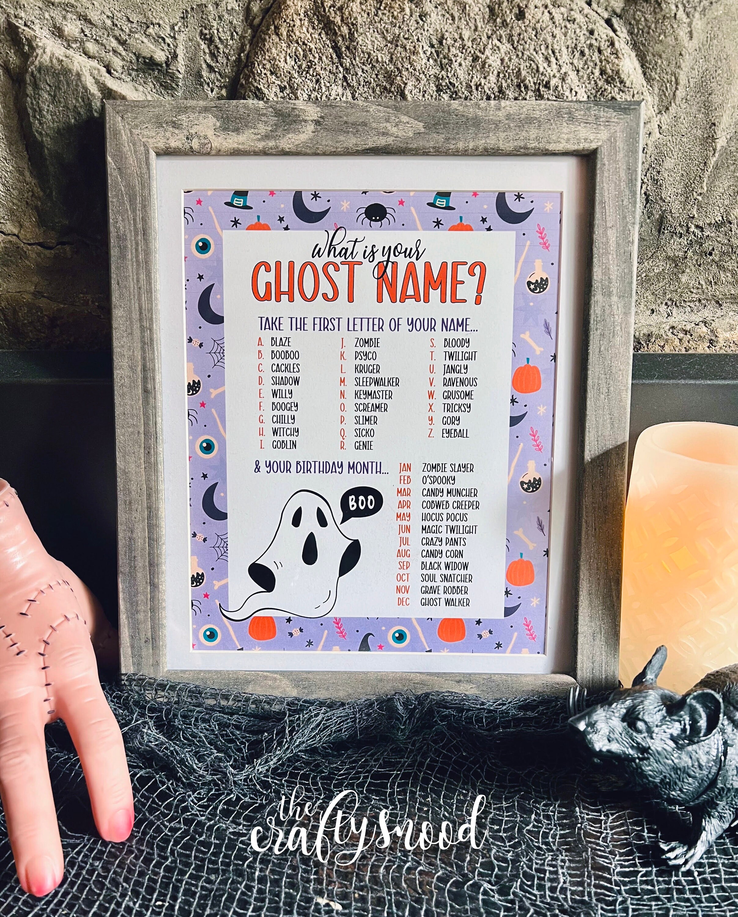 What is Your Ghost Name Halloween Party Printable Digital - Etsy