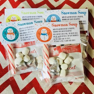 Snowman Soup (hot Cocoa) Bag Toppers (4-up) for 4"x6" Bag - Instant ...