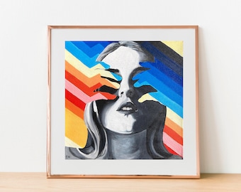 Sea of Heartbreak, Surreal Portrait, Love Art Print, Contemporary ...