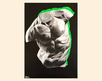 Male Torso Painting - Etsy