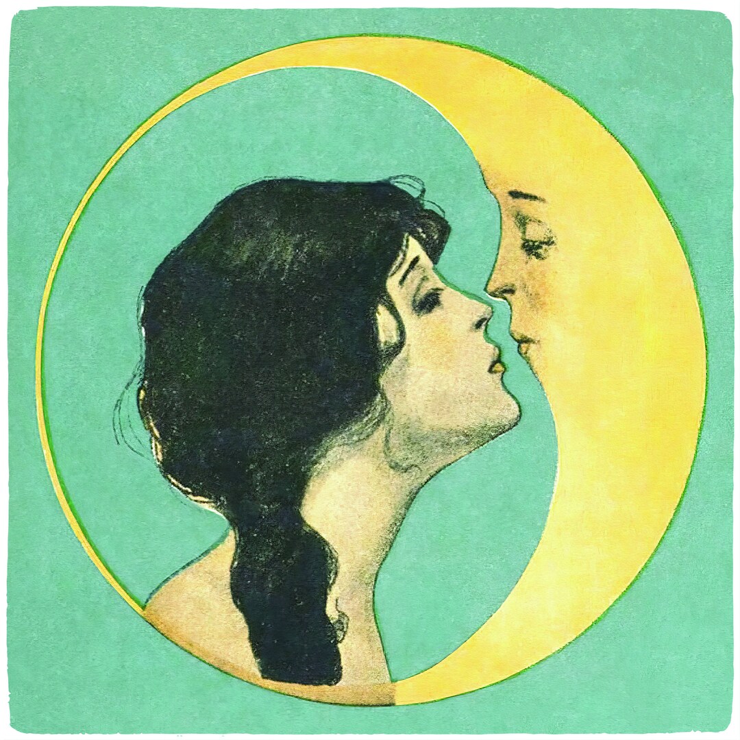 12x12 moon Kiss Decorative Wood Sign - Etsy