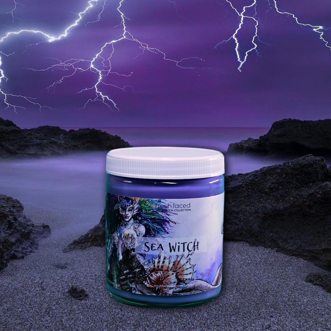 Sea Witch Scented Soy Purple Candle Storybook Collection Natural Hand ...