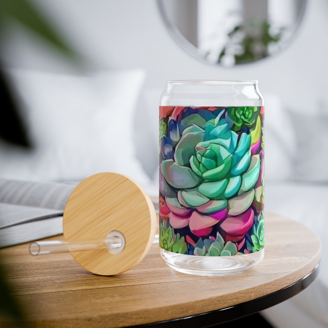 Succulent Cactus 16 0z Sipper Cup Cacti Straw Gift for Her Cactus Cup ...
