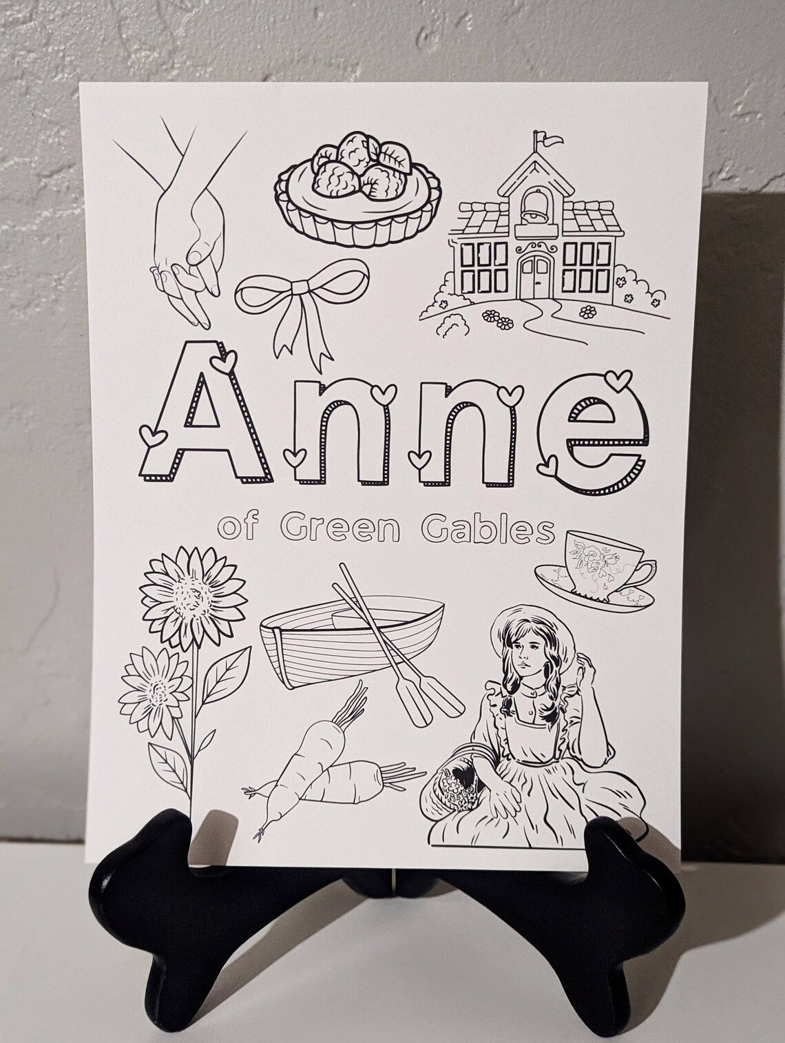 Anne of Green Gables Themed Coloring Page - Digital Download Coloring ...