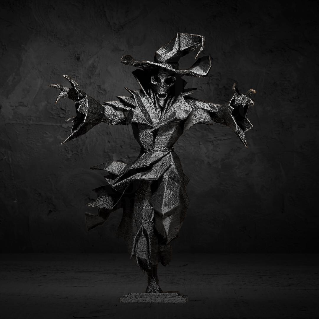 3D Printed Scarecrow Halloween Decoration | Gothic Horror Figurine ...