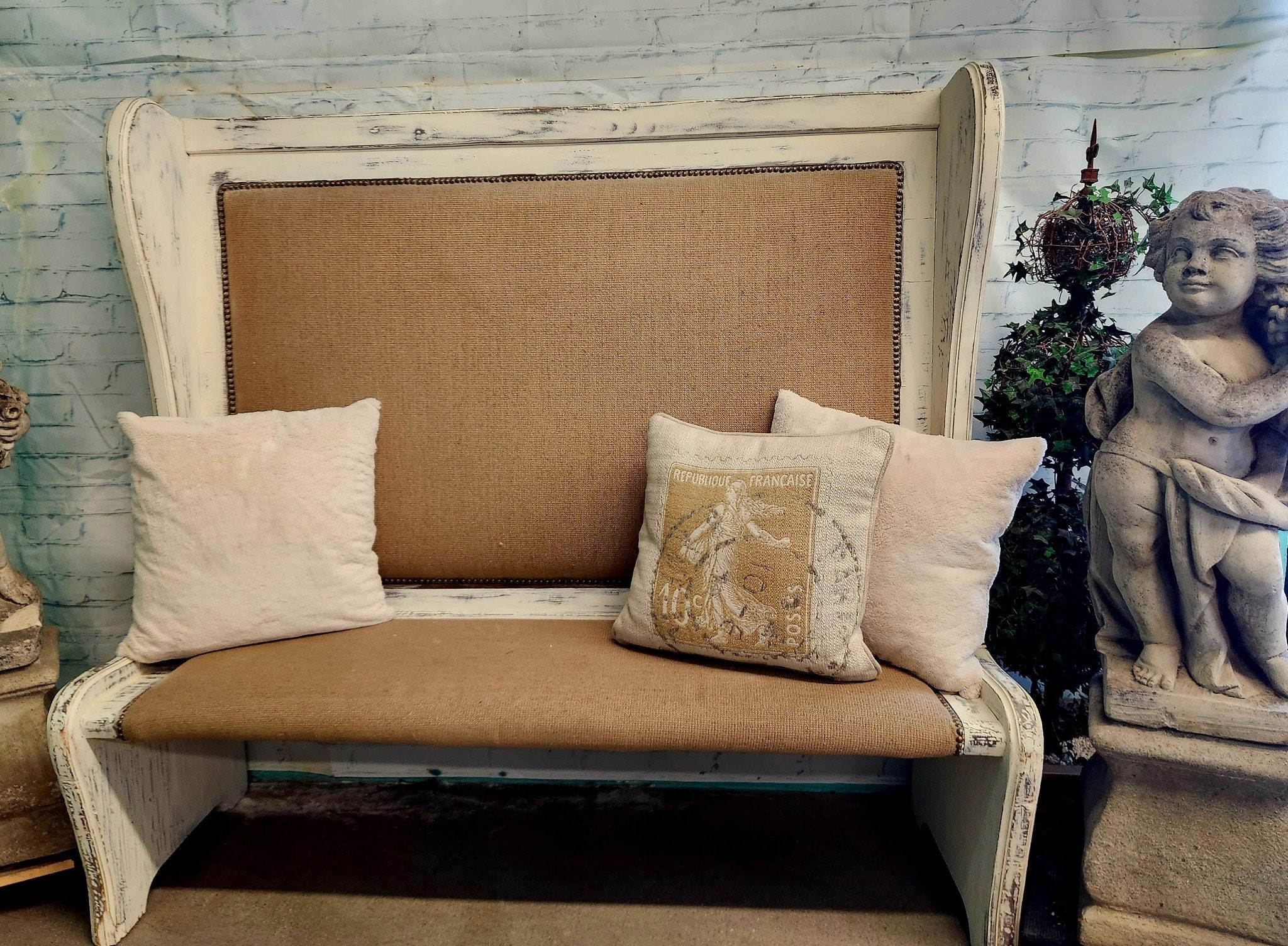 Church Pew, High Back, Upcycle, Vintage Shabby Chic - Etsy