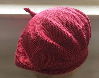 Raspberry beret | Etsy