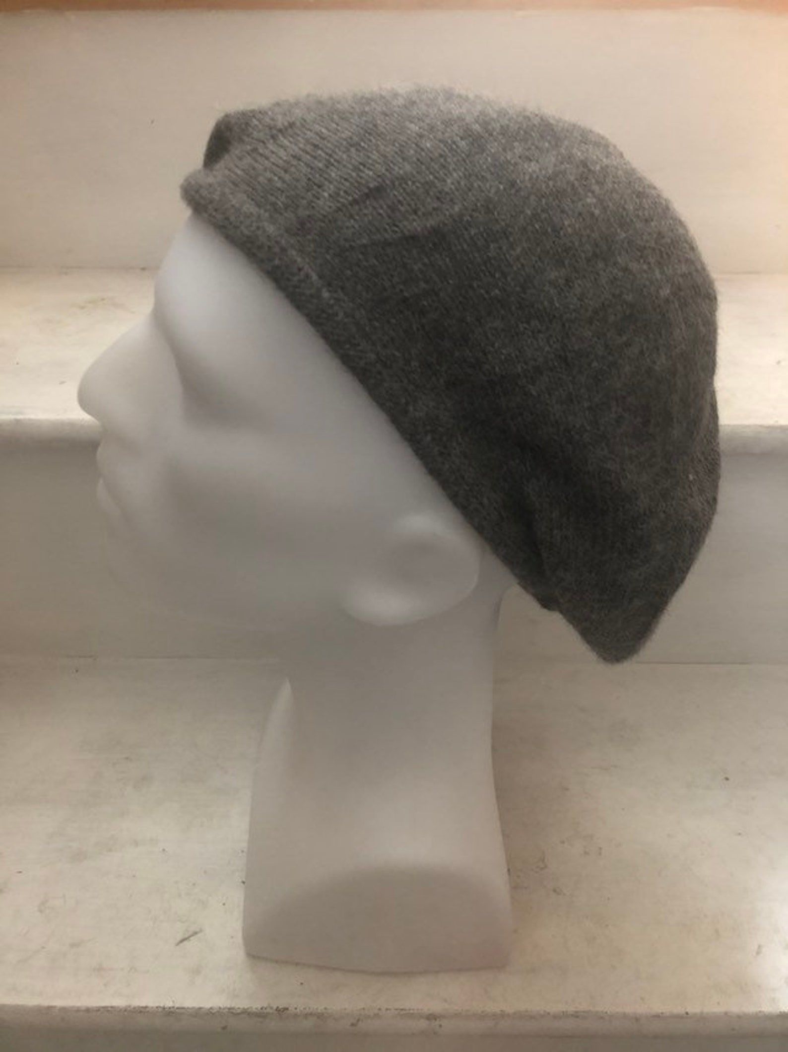 Grey Knitted Highlander Tam Grey Alpaca Scottish Bonnet - Etsy