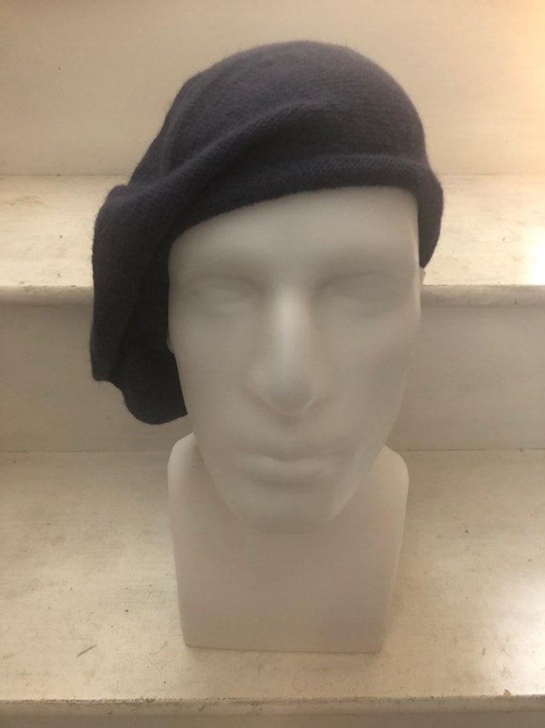 Navy Blue Highlander Bonnet Soft Alpaca Knitted Tam - Etsy