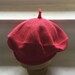 Red Cotton Beret, Raspberry Beret, Red Cotton Tam, Vegan Beret, Vegan ...