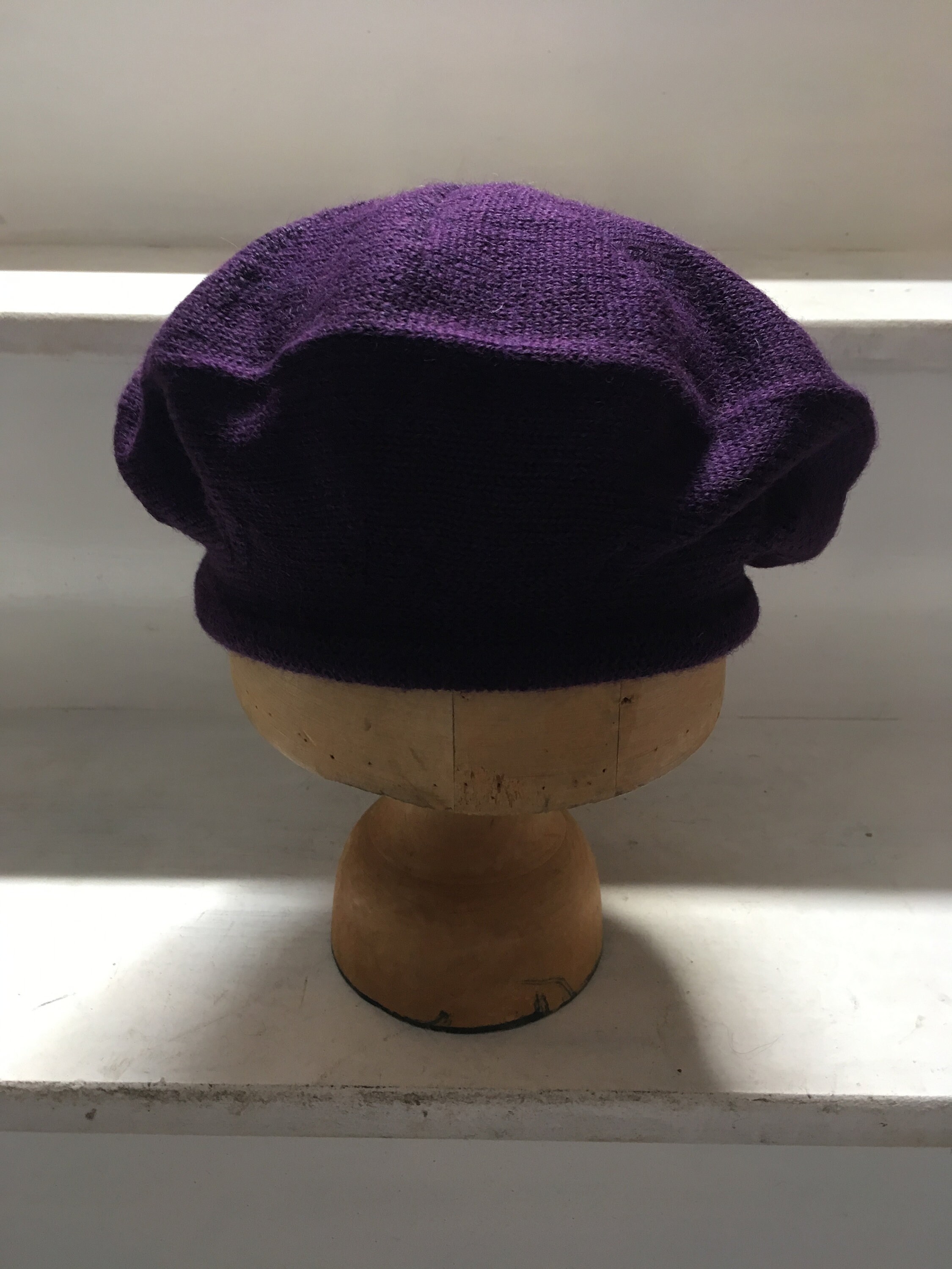 Purple Alpaca Beret Purple Knitted Beret Purple Tam Violet - Etsy