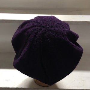 Purple Alpaca Beret, Purple Knitted Beret, Purple Tam, Violet Beret ...