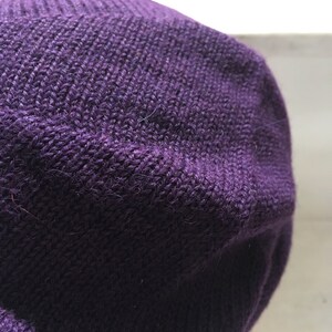 Purple Alpaca Beret, Purple Knitted Beret, Purple Tam, Violet Beret ...