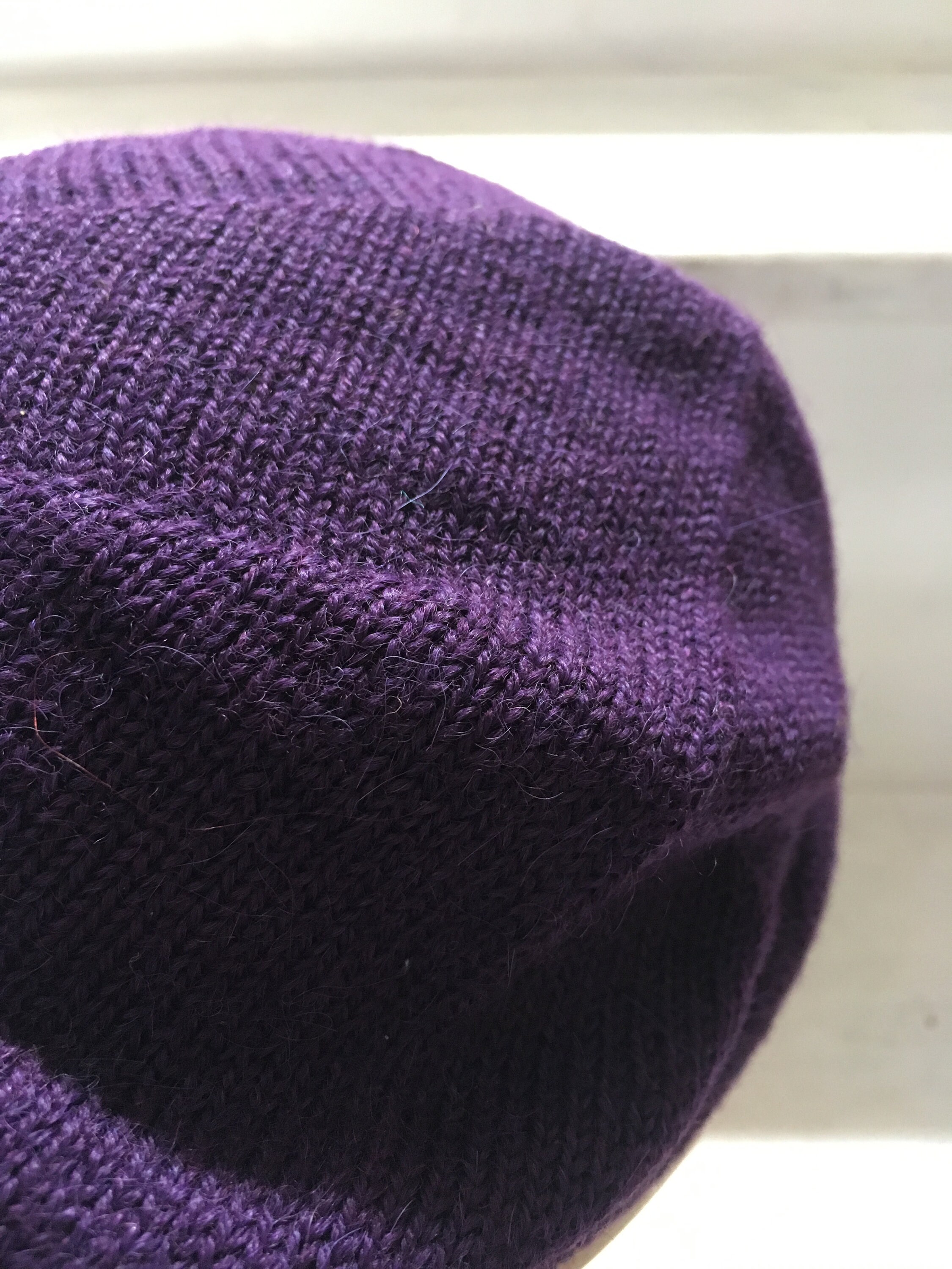 Purple Alpaca Beret Purple Knitted Beret Purple Tam Violet - Etsy